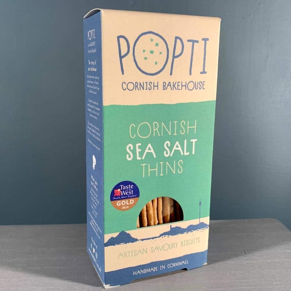 Popti Cornish Bakehouse Cornish Sea Salt Thins - The Cheese Shop
