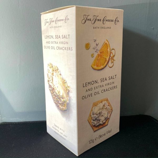 The Fine Cheese Co Lemon, Sea Salt and Extra Virgin Olive Oil Crackers ...