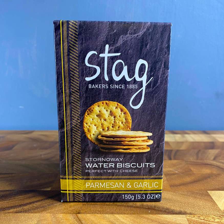 Stag Stornoway Parmesan & Garlic Water Biscuits - 150g - The Cheese Shop